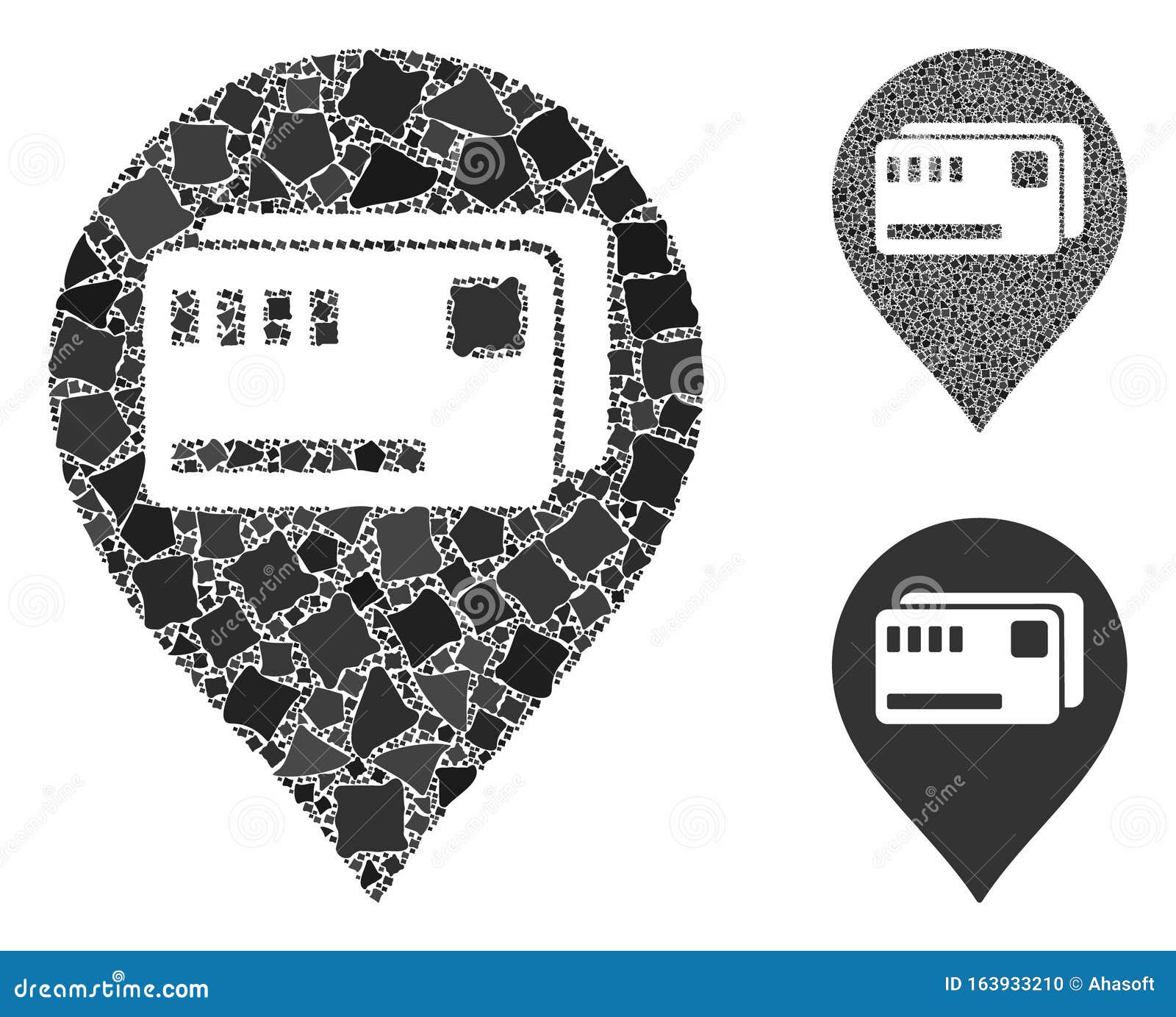 Tickets Map Marker Mosaic And Grunge The End Watermark With Lines ...