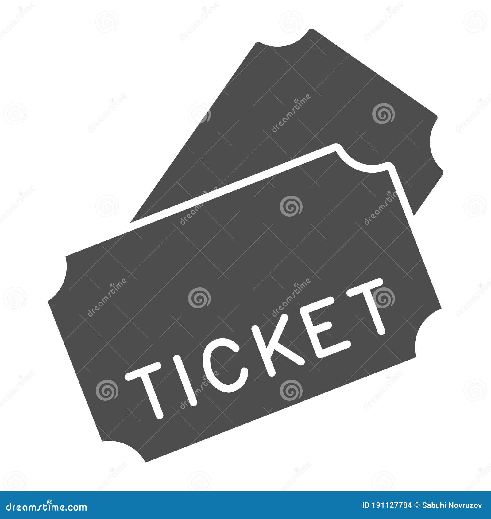 Tickets Solid Icon, Public Transport Concept, Transport Ticket Sign on ...