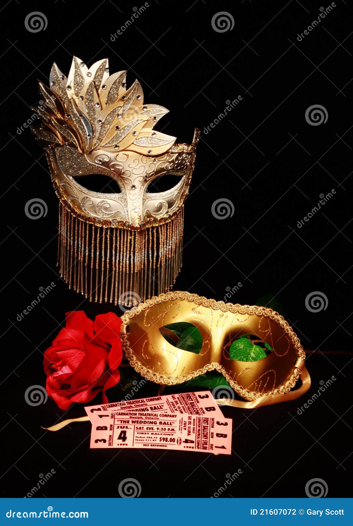 Tickets to the Opera stock photo. Image of fantasy, masquerade - 21607072