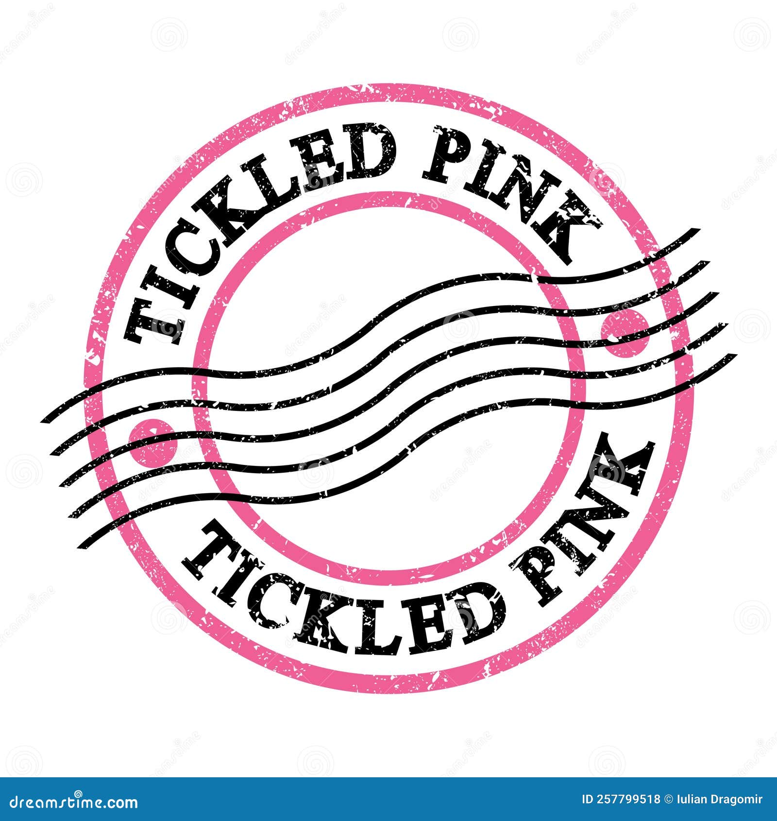 TICKLED PINK, Text Written On Green-black Stamp Sign Stock Image ...
