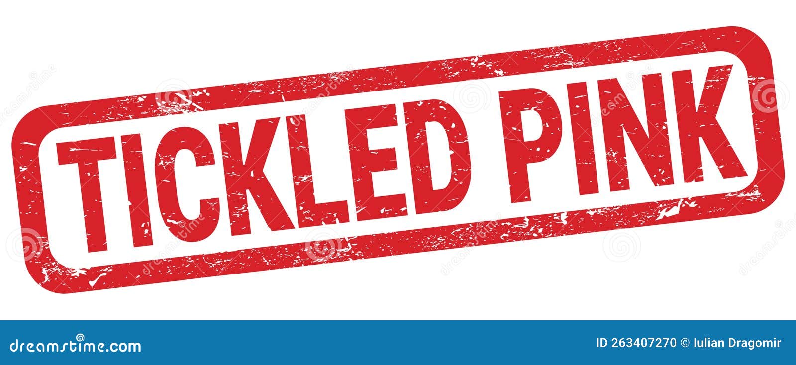 TICKLED PINK Text Written on Red Rectangle Stamp Stock Illustration ...