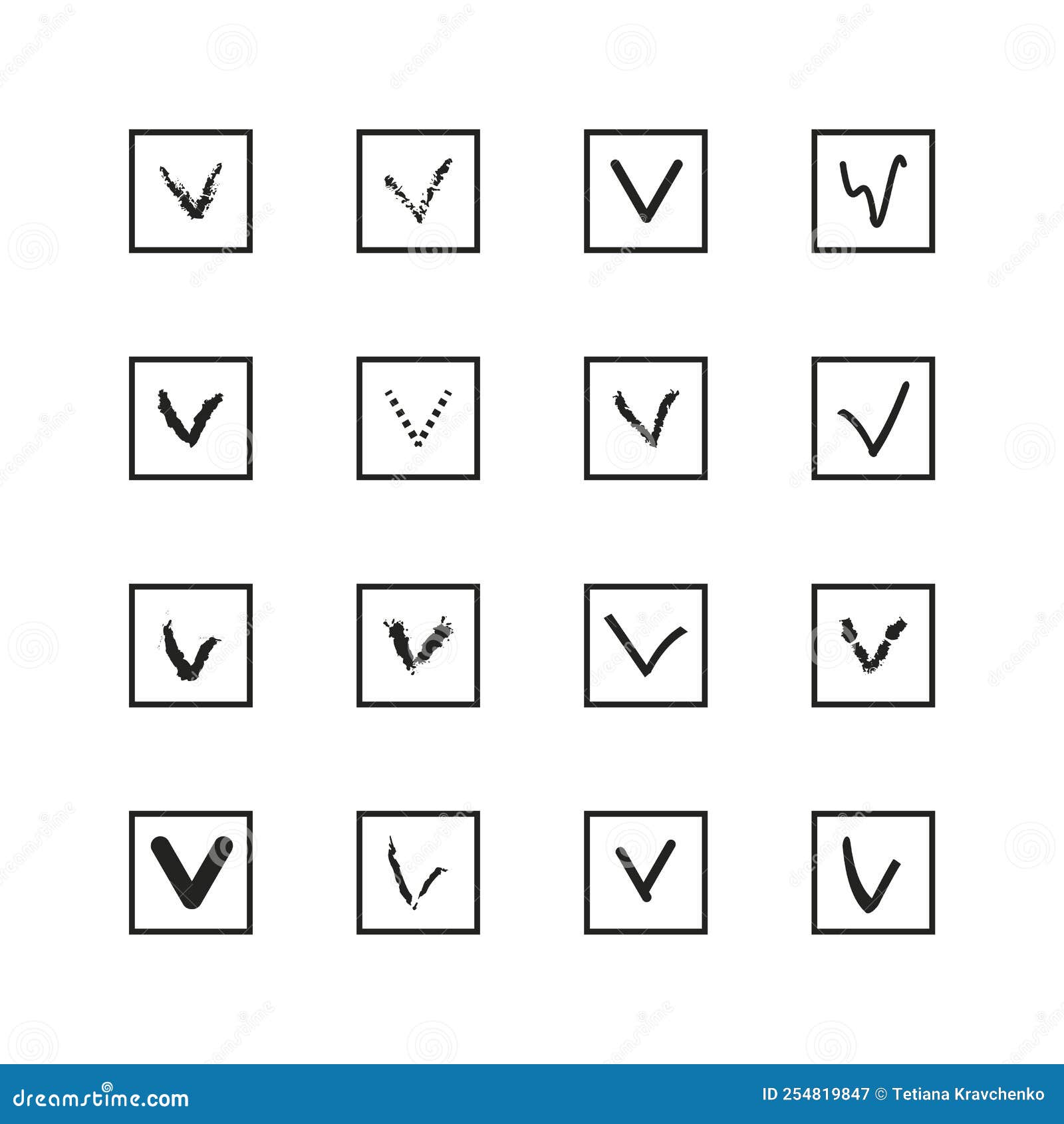 Ticks in the Boxes. Answer Question Sign. Vector Illustration. Stock ...