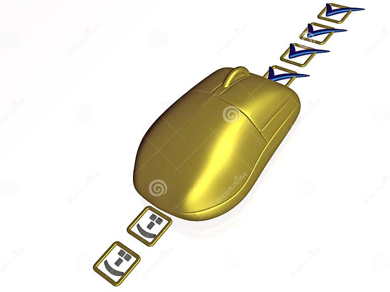 Ticks and mouse stock illustration. Illustration of electronic - 100050321