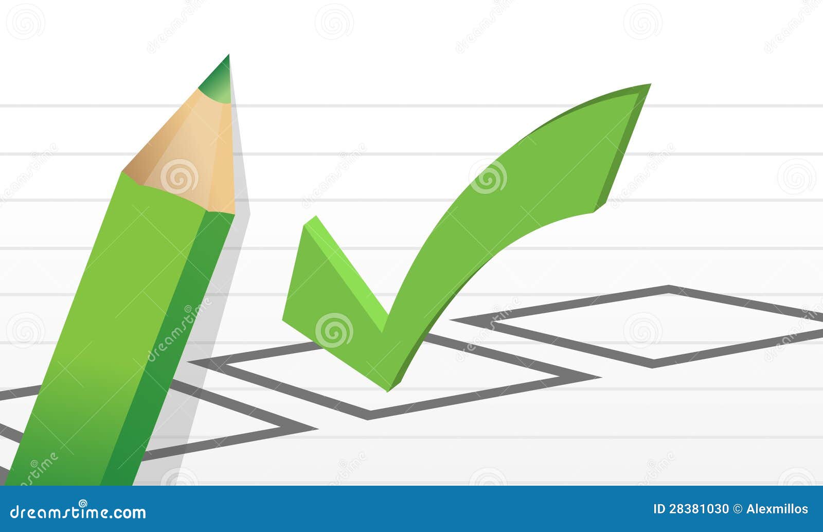 Ticks yes and no stock illustration. Illustration of data - 28381030