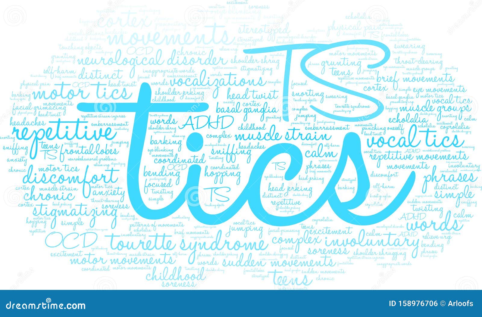 Tics Word Cloud stock vector. Illustration of neurobehavioral - 158976706