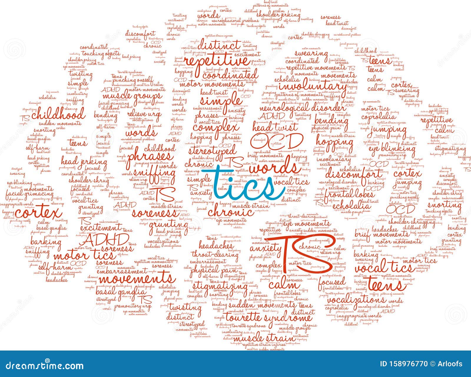 Tics Word Cloud stock vector. Illustration of groups - 158976770