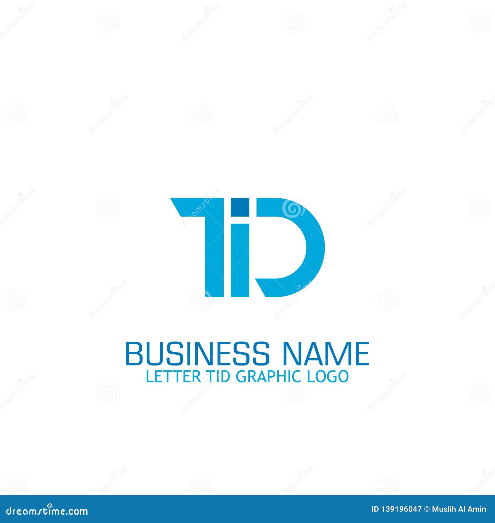 TID letter logo vector stock vector. Illustration of shape - 139196047