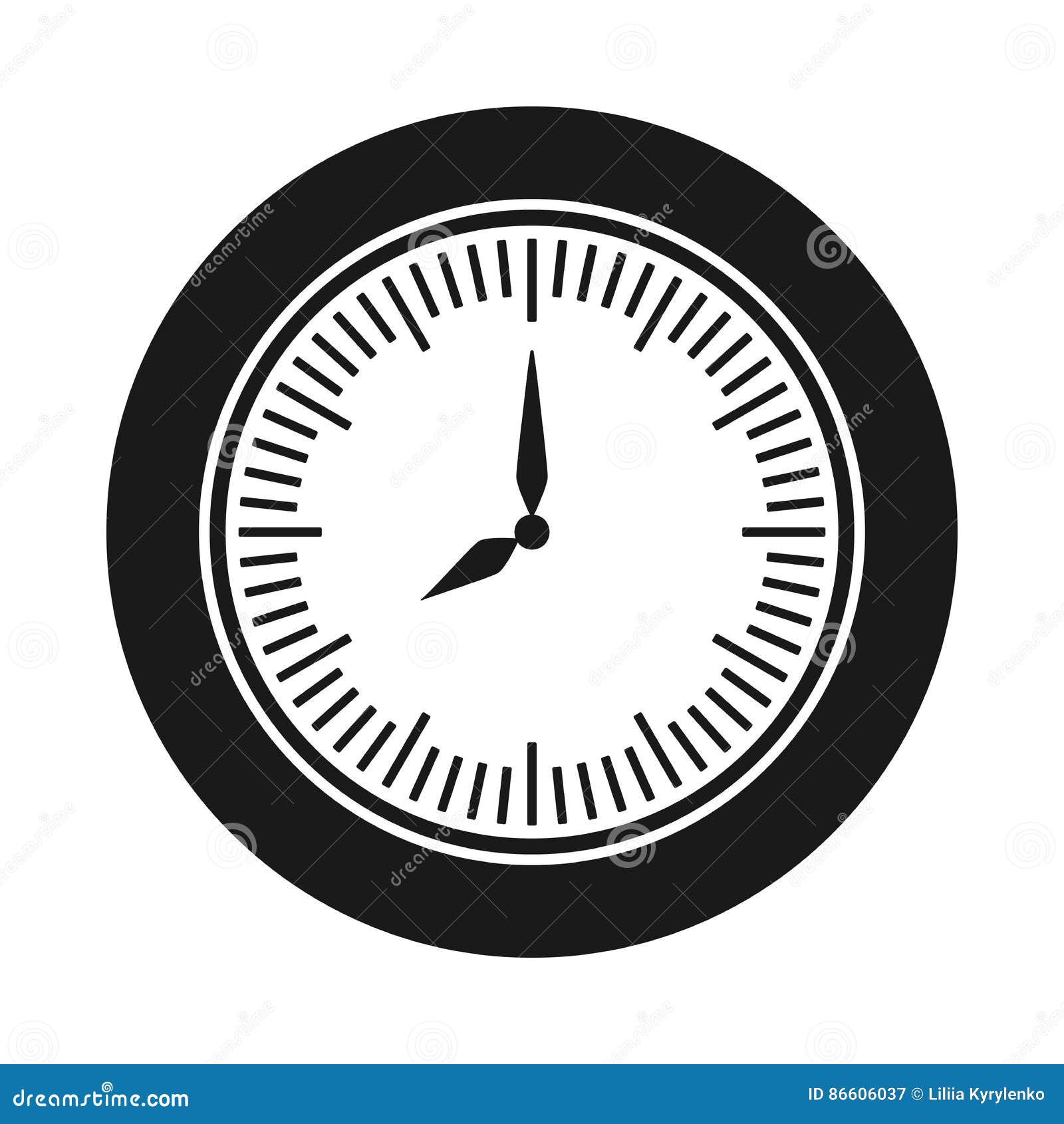 Tid Symbol Klockaobjekt Klockatecken Stock Illustrationer ...