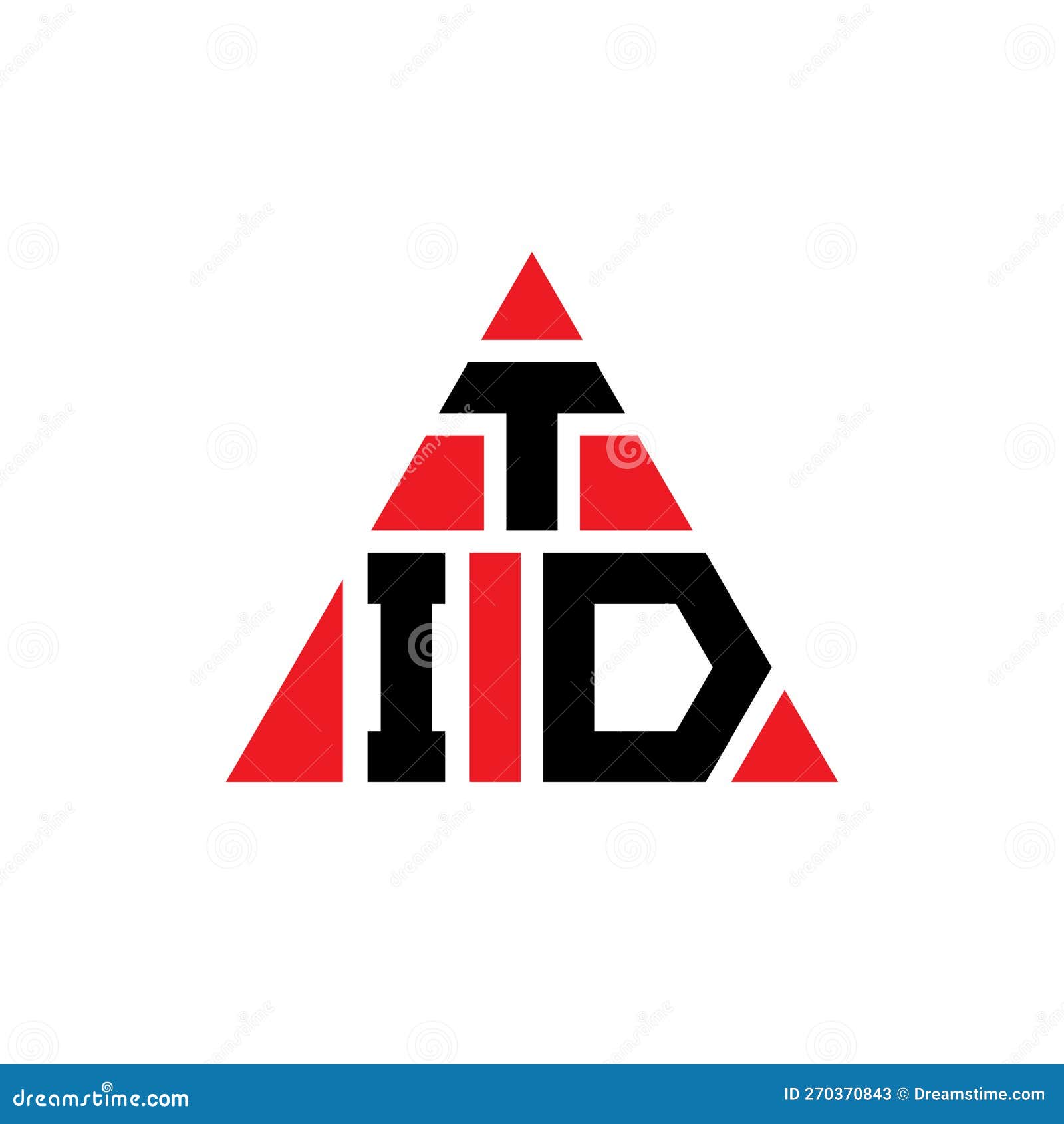 TID Triangle Letter Logo Design with Triangle Shape. TID Triangle Logo ...
