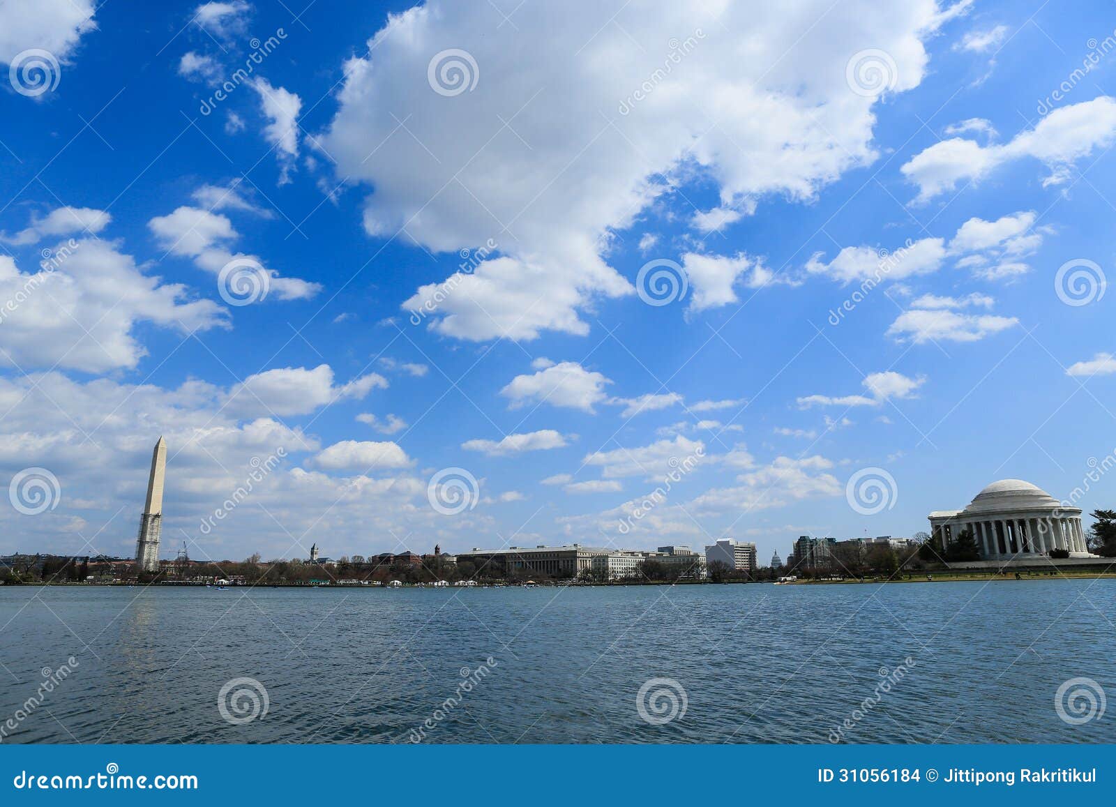 Tidal Basin Washington stock photo. Image of spring, blue - 31056184