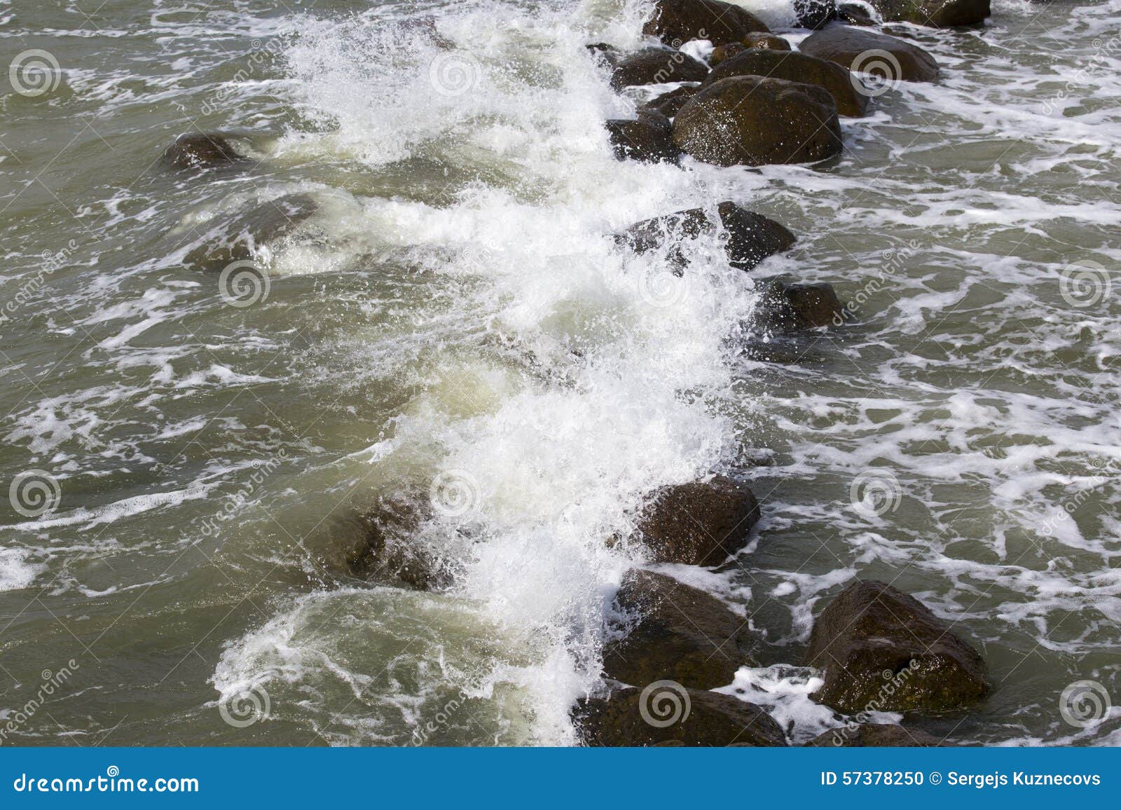 Tidal bore stock photo. Image of sand, coastline, seascape - 57378250
