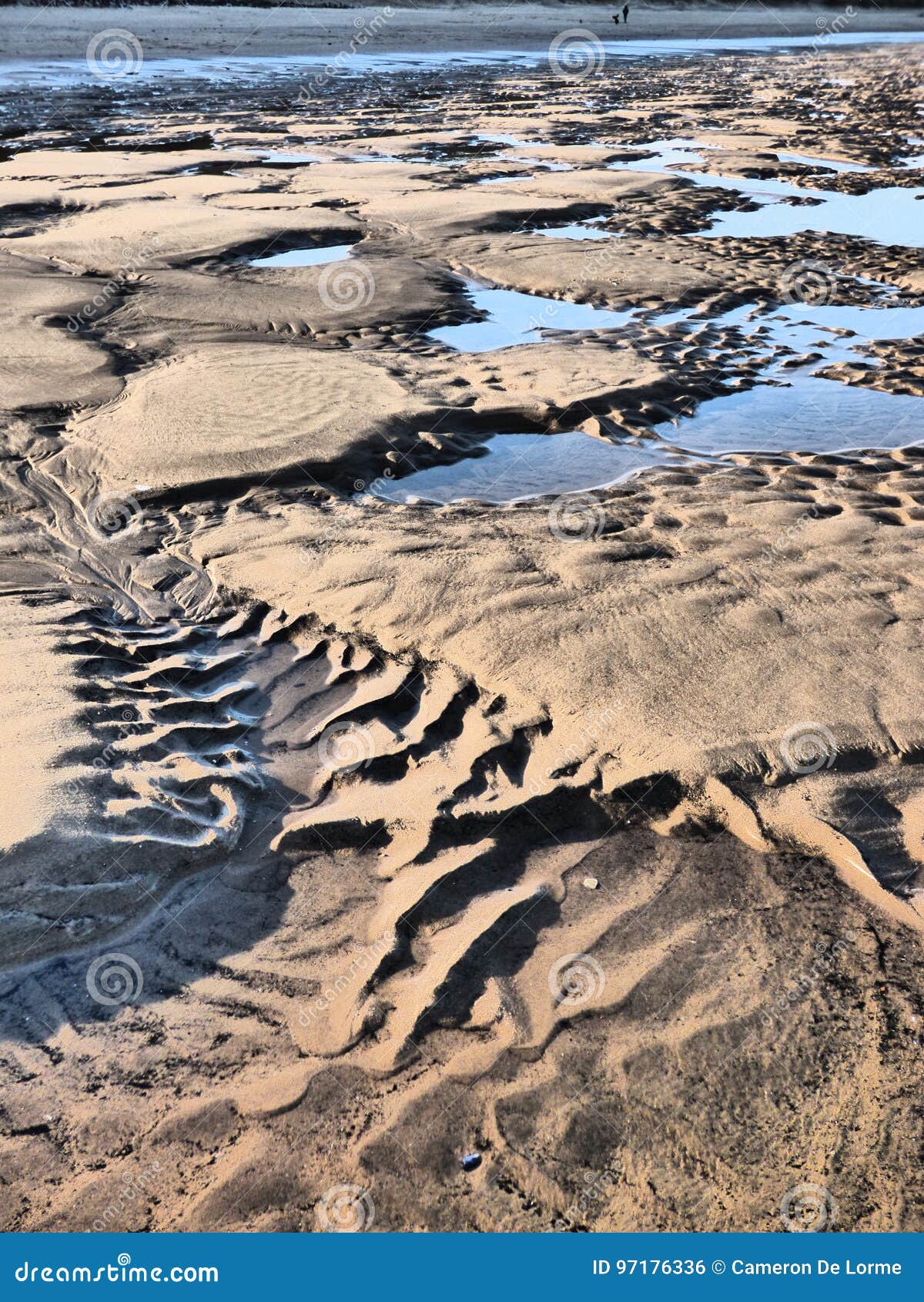 Tidal Designs in the Sand stock photo. Image of shapes - 97176336
