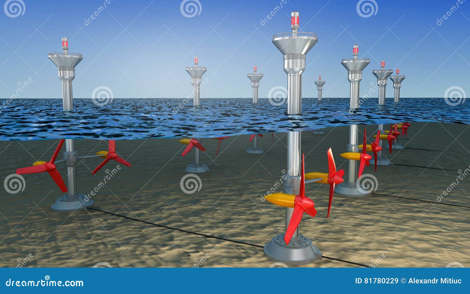 Tidal energy illustration stock illustration. Illustration of resource ...
