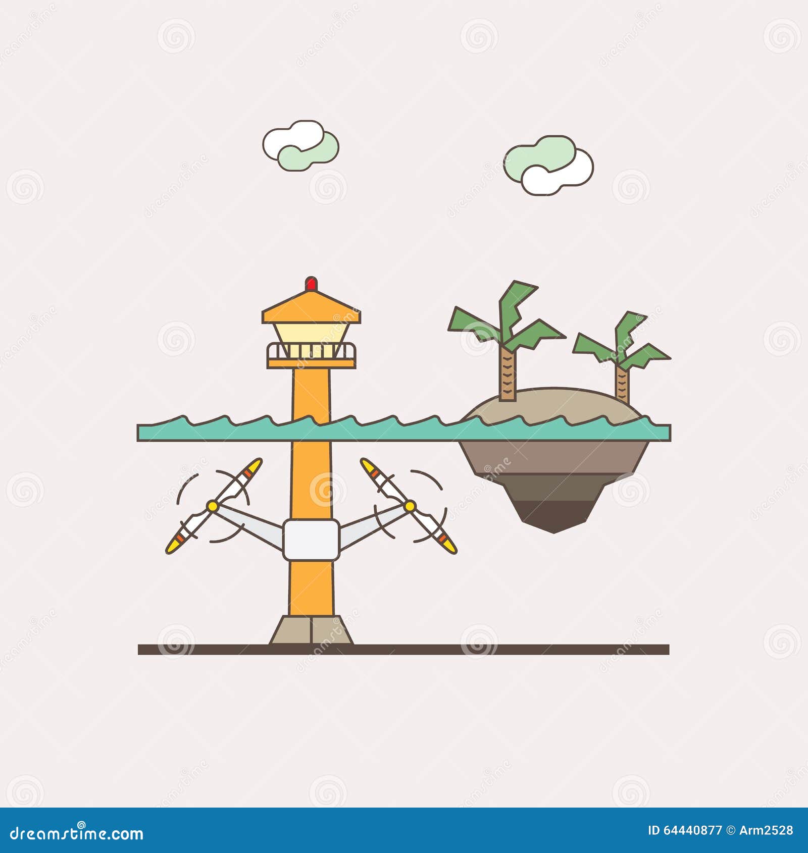 Tidal energy stock vector. Illustration of water, background - 64440877