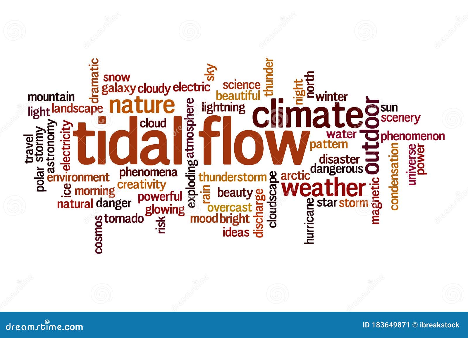 Tidal flow cloud concept stock illustration. Illustration of snow ...
