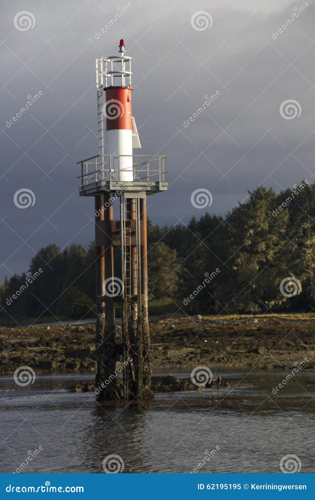 Tidal Marker Inside Passage Canada Stock Image - Image of algae, buoy ...