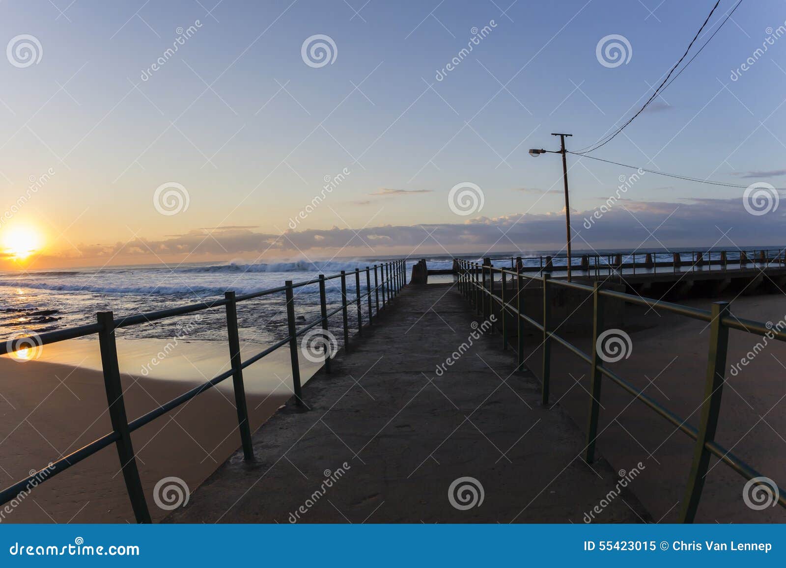 Tidal Pool Waves Sunrise Colors Stock Image - Image of tidal, surfing ...