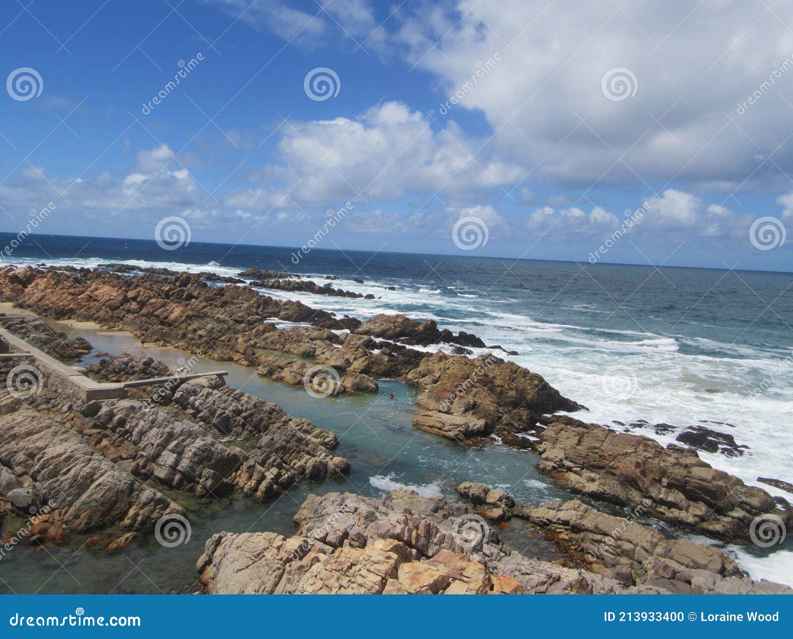 Tidal Pools in Mossel Bay stock photo. Image of rockpools - 213933400