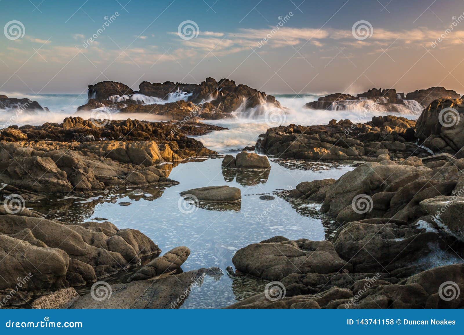 Tidal Pools with Rocks and Waves of the Ocean Stock Photo - Image of ...
