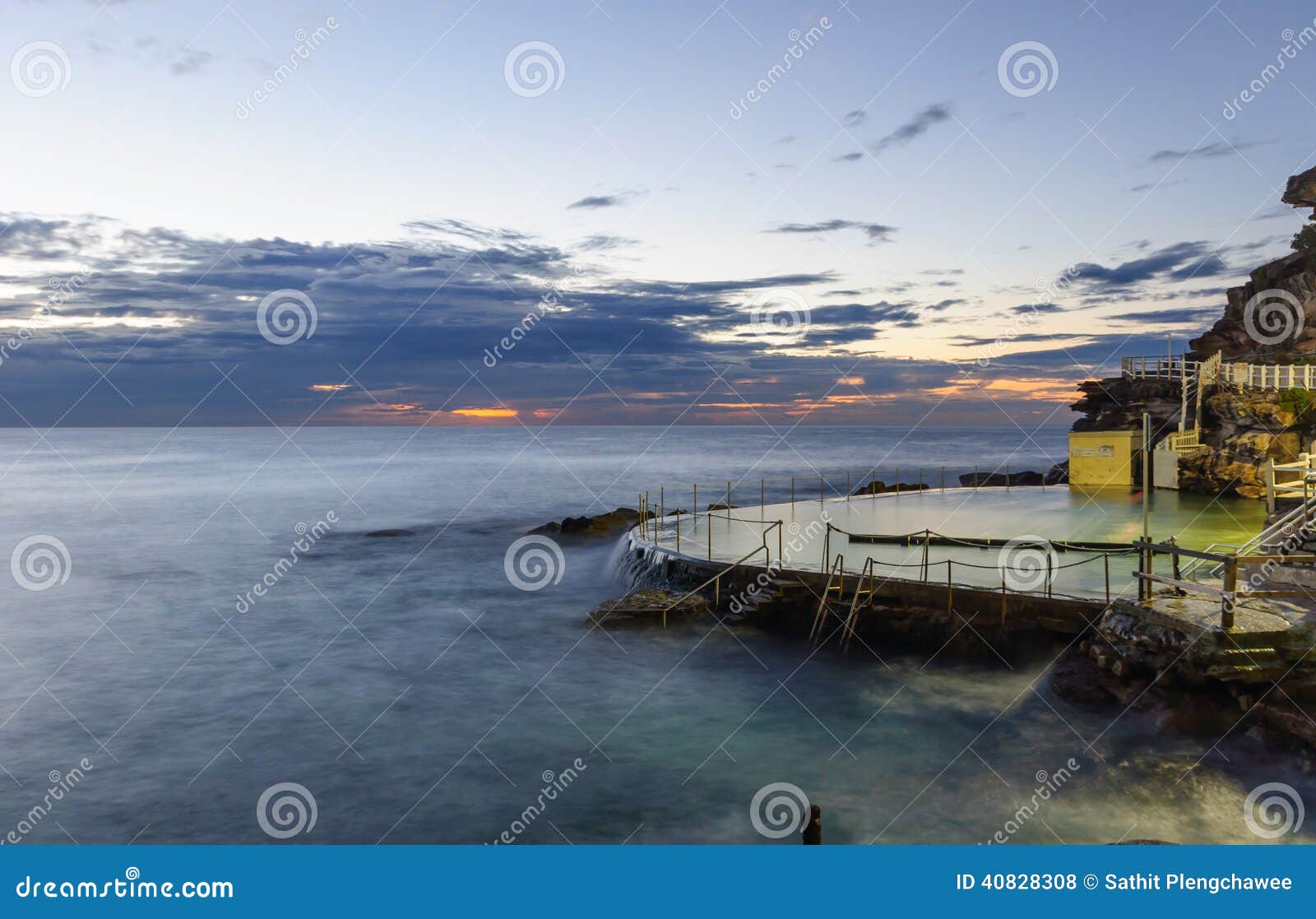 Tidal rock pool stock photo. Image of dark, evening, australia - 40828308