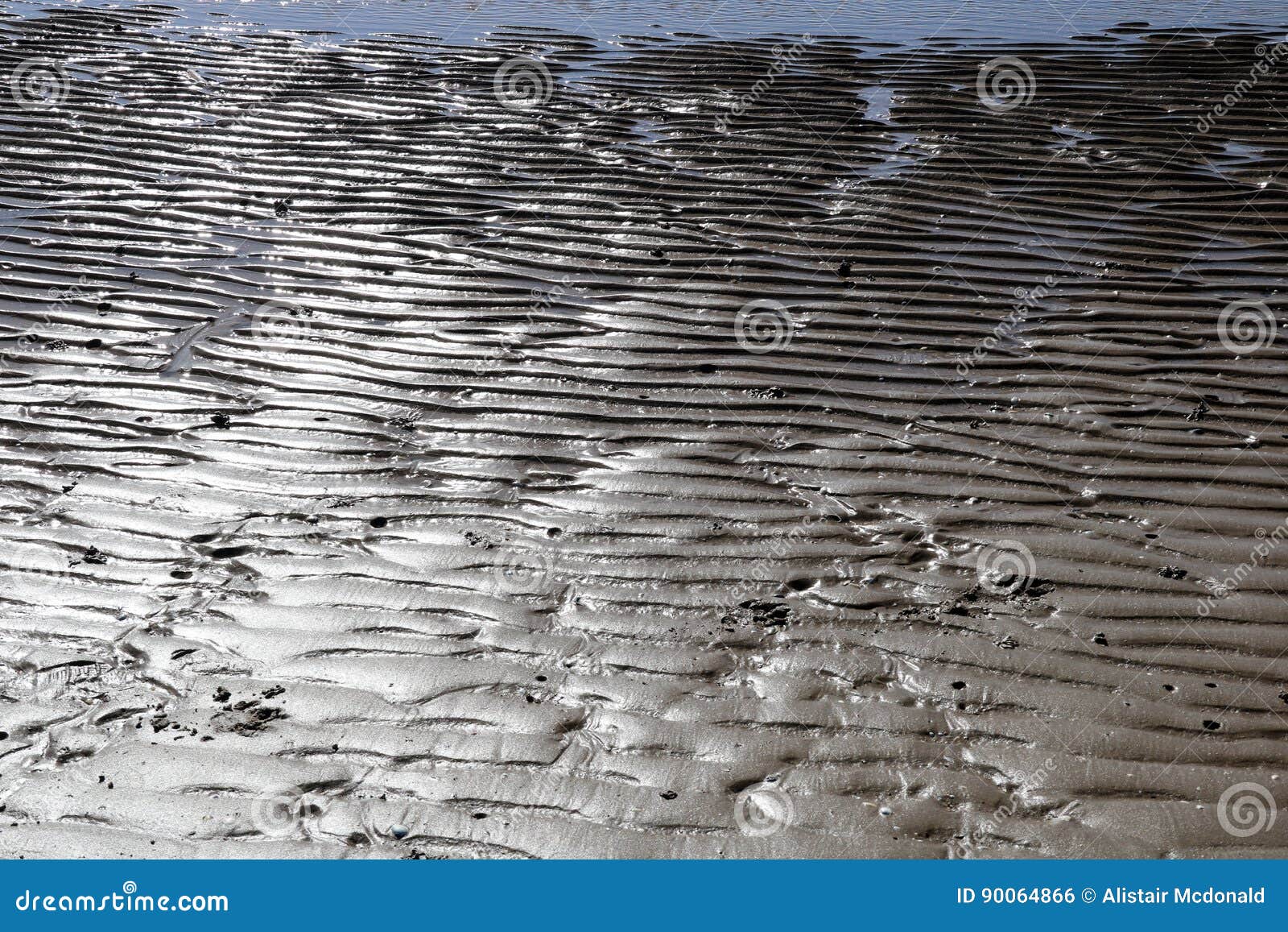 Tidal Sand Ripples on Coastal Beach Stock Photo - Image of ripples ...