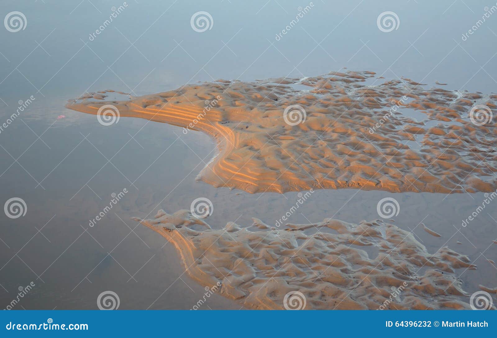 Tidal Sand Flats, Stream And Salt Marsh Of Nature Reserve Boschplaat On ...