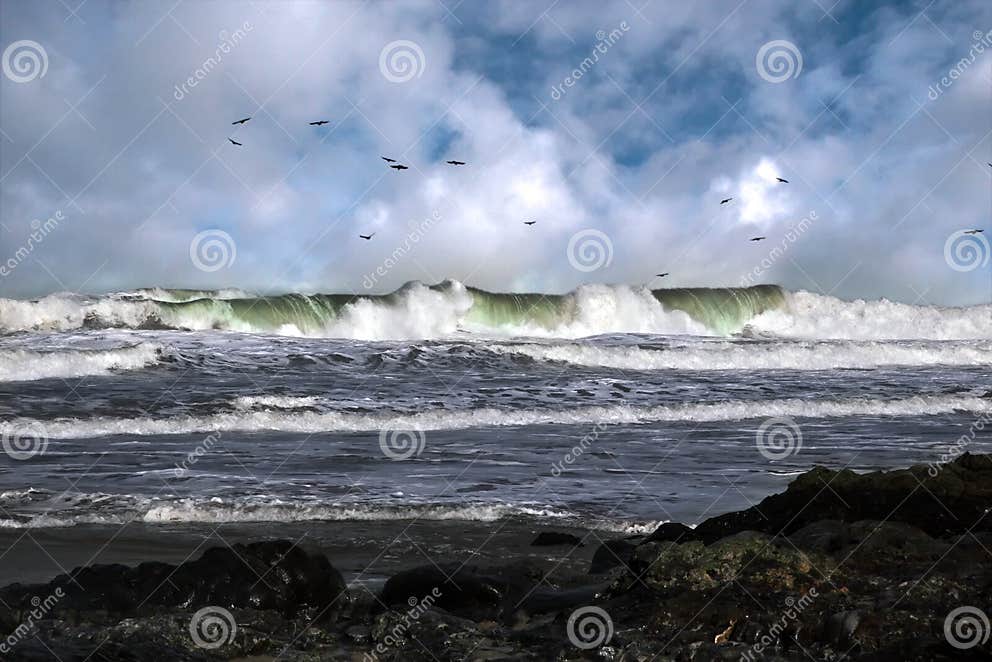 Tidal wave stock image. Image of giant, marine, outdoor - 4988367