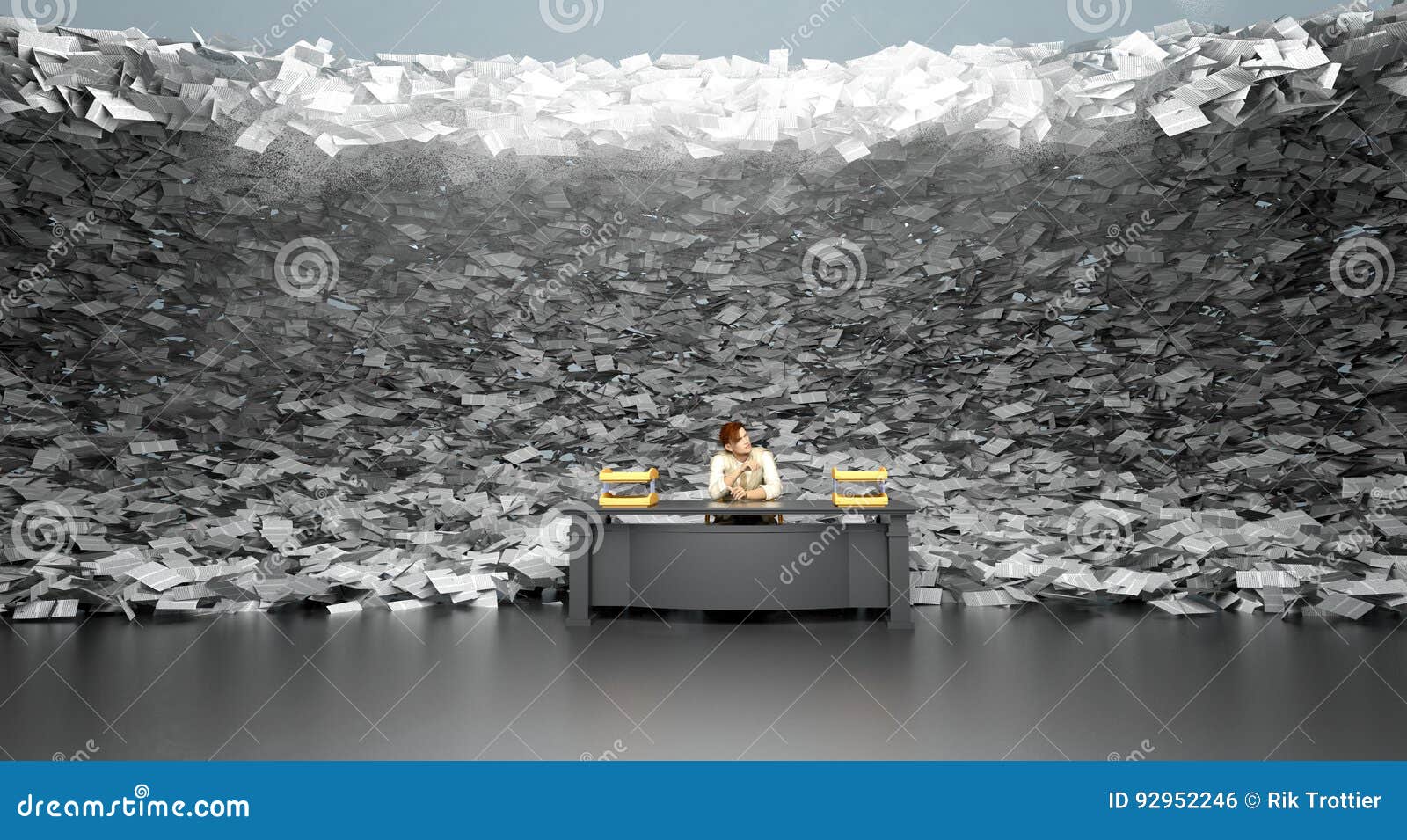Tidal wave of paperwork stock illustration. Illustration of tidal ...