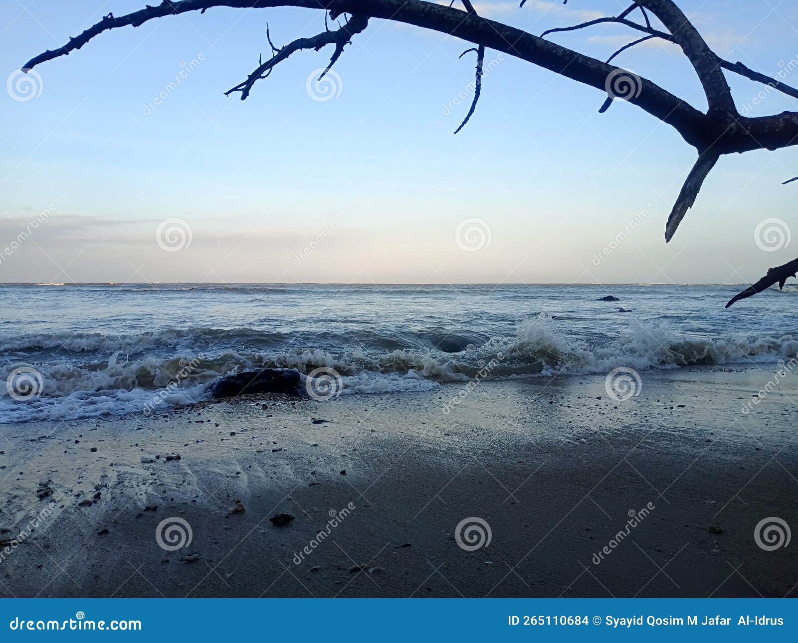 Tidal Waves on the Beach Rambang Stock Photo - Image of beach, sunlight ...
