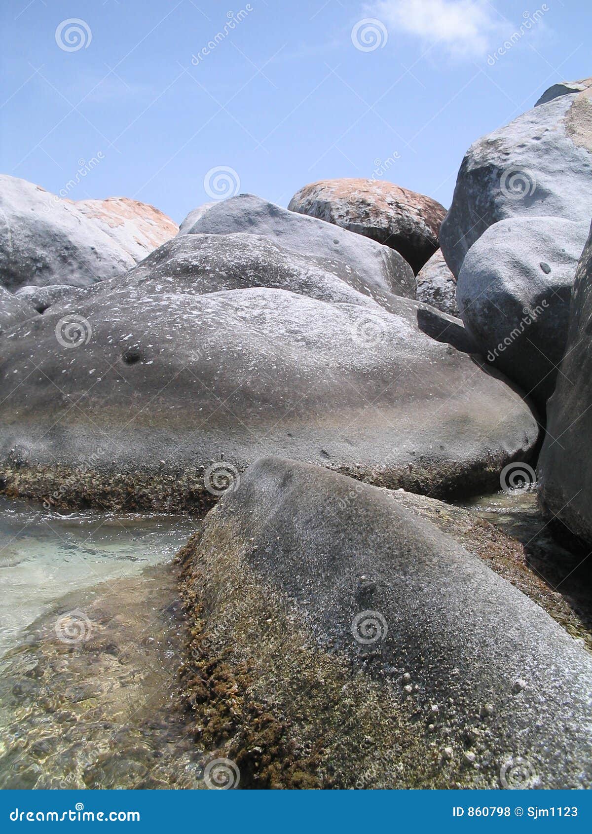 Tide Pool and Boulders stock photo. Image of granite, tropical - 860798