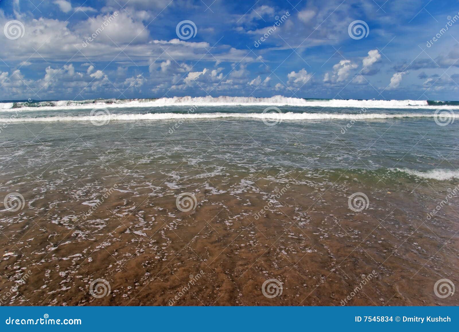 Tide of tropical beach stock photo. Image of asia, pacific - 7545834
