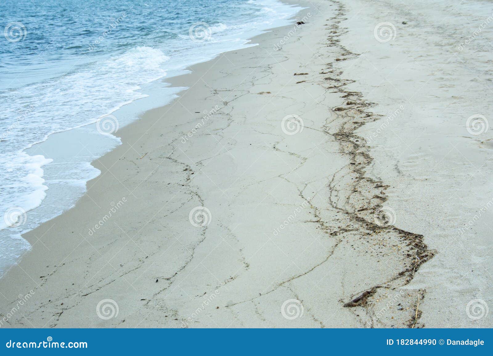 View of Tide on Beach with Patterns Stock Photo - Image of henlopen ...