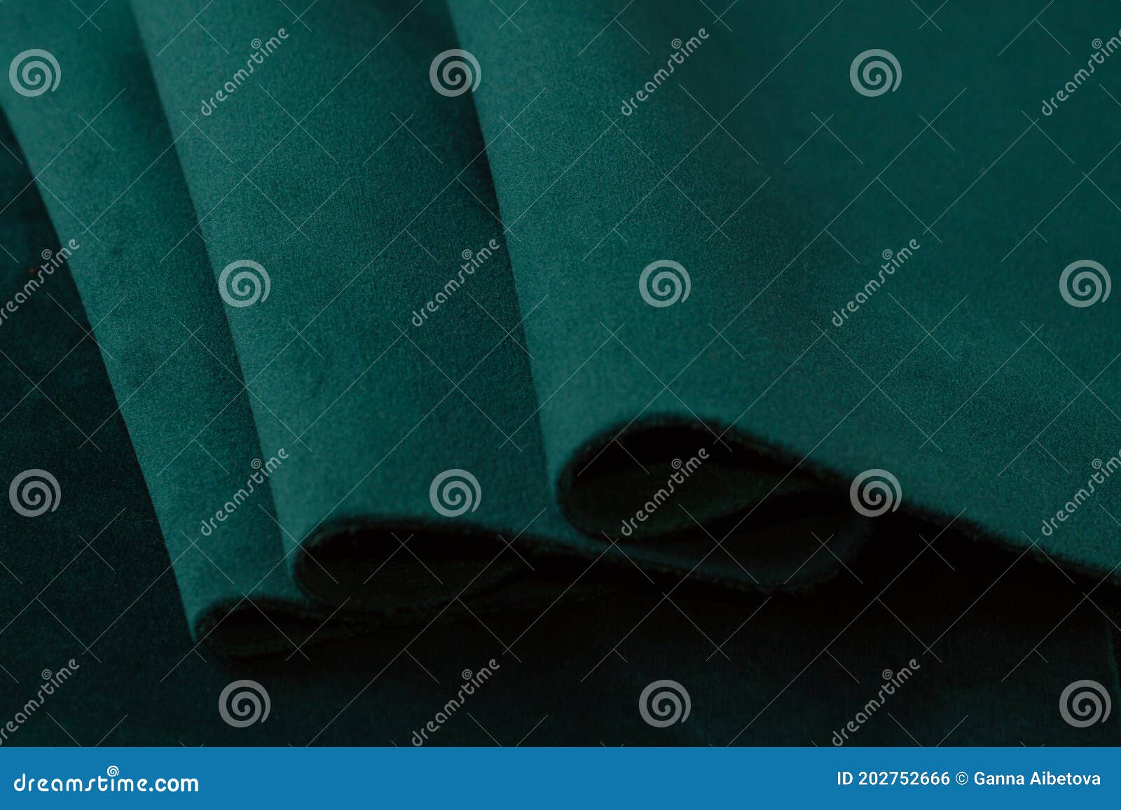 Bright Color of Tidewater Green Velour Textile Sample. Fabric Texture ...