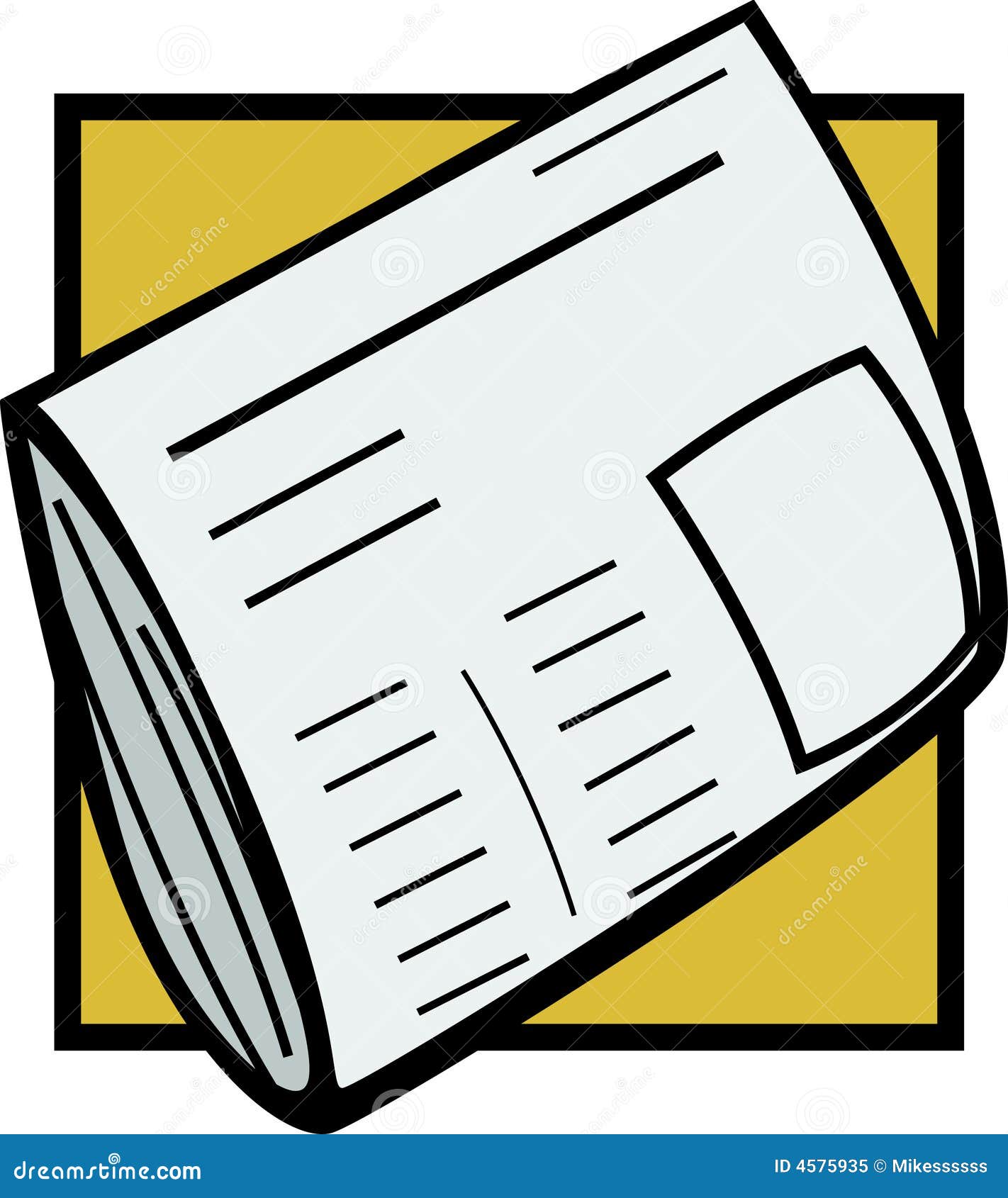 Tidning vektor illustrationer. Illustration av papper - 4575935