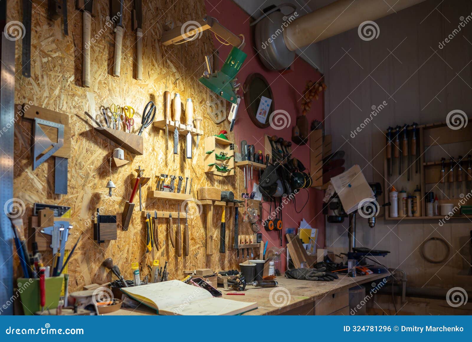 Neat Carpentry Studio, Workstation Workbench with Carefully ...