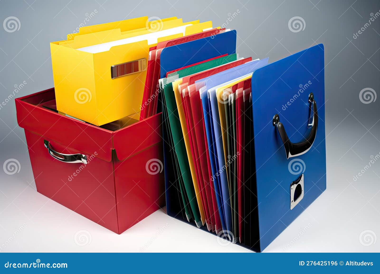 Tidy Collection of Files and Folders, Ready for Use Stock Illustration ...