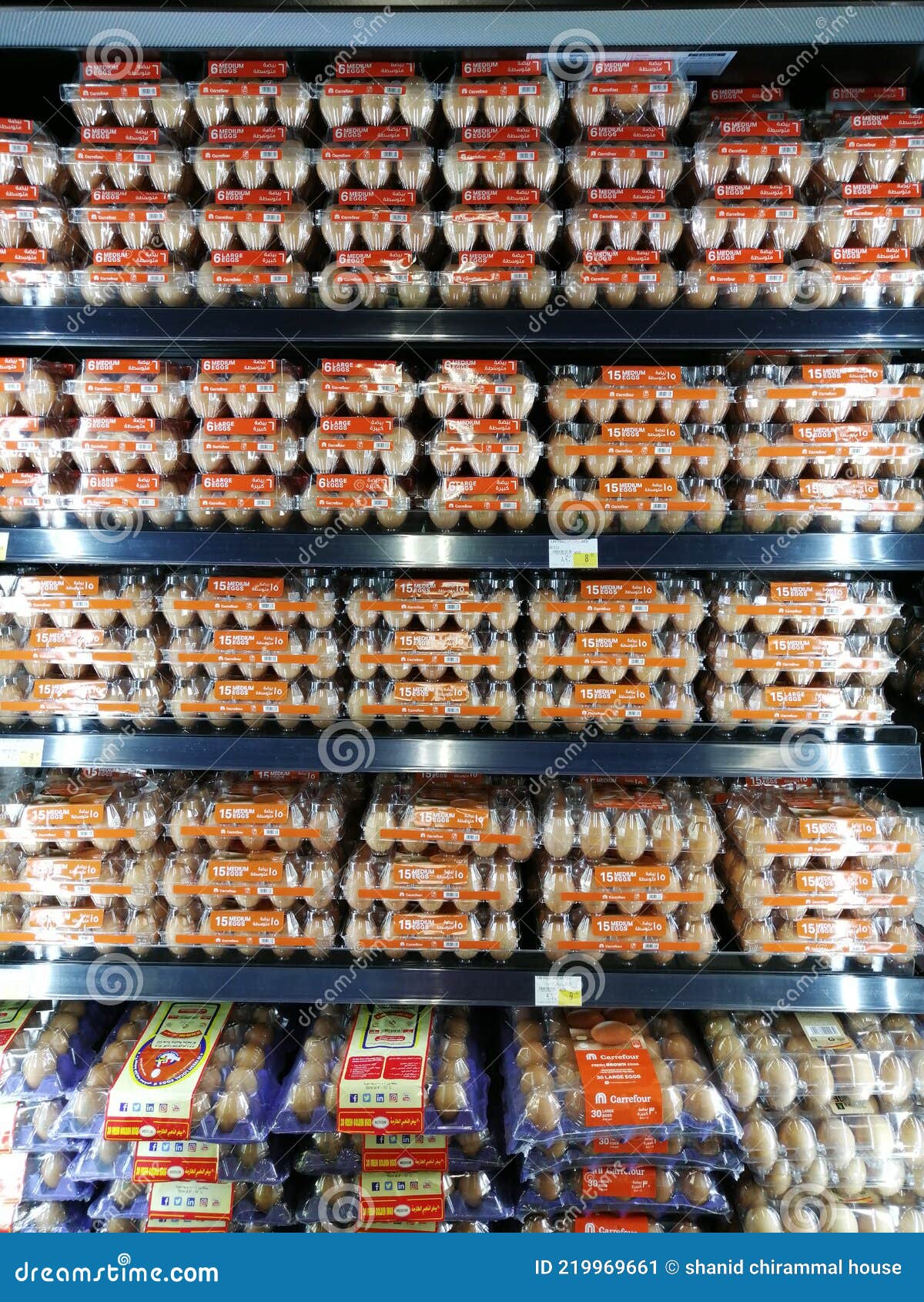 Tidy Display of Brown Fresh Eggs Editorial Photo - Image of retail ...