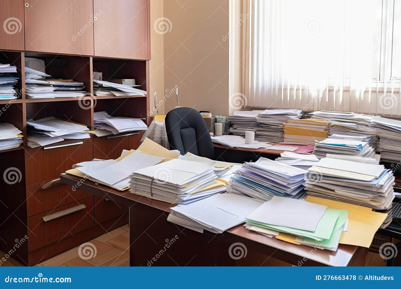 A Tidy Office with Neatly Organized Documents and Files, Ready for ...