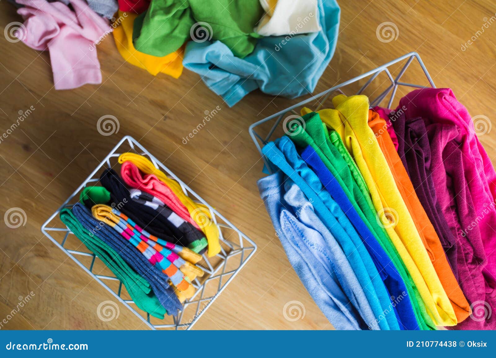 Tidy and Organized Clothes with the Konmari Method Stock Photo - Image ...