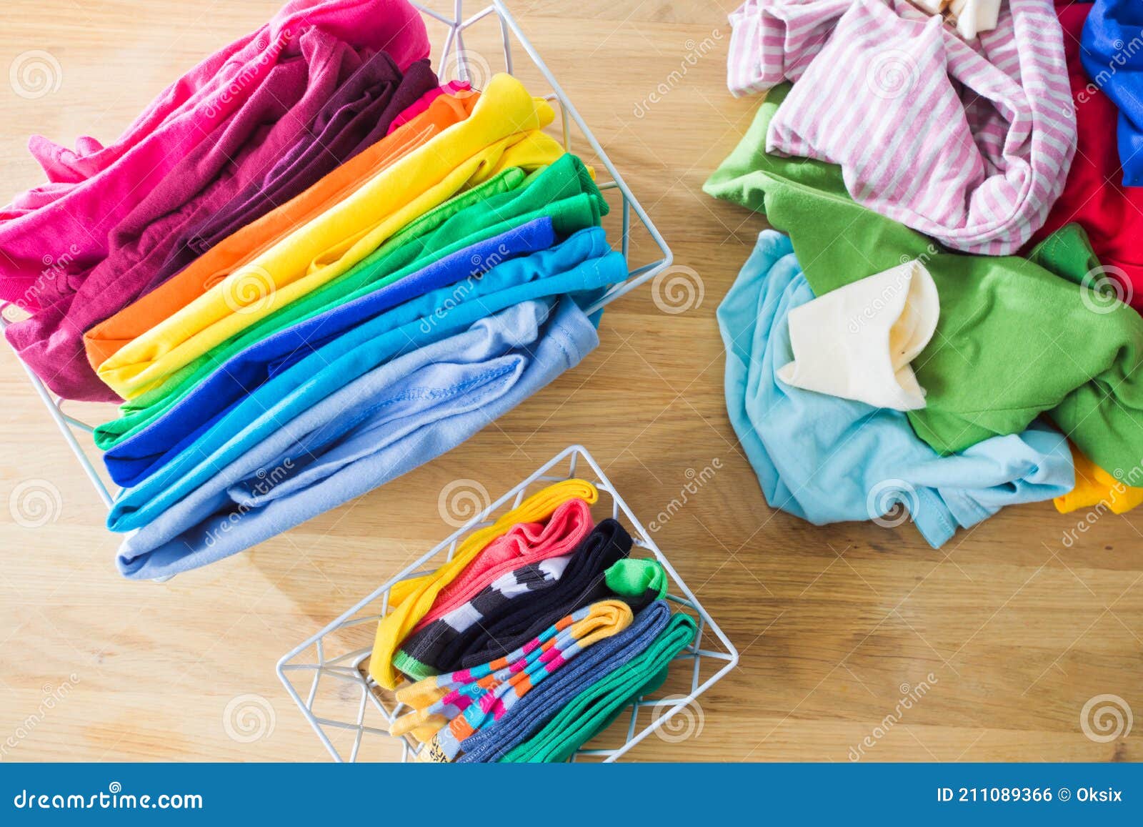 Tidy and Organized Clothes with the Konmari Method Stock Photo - Image ...