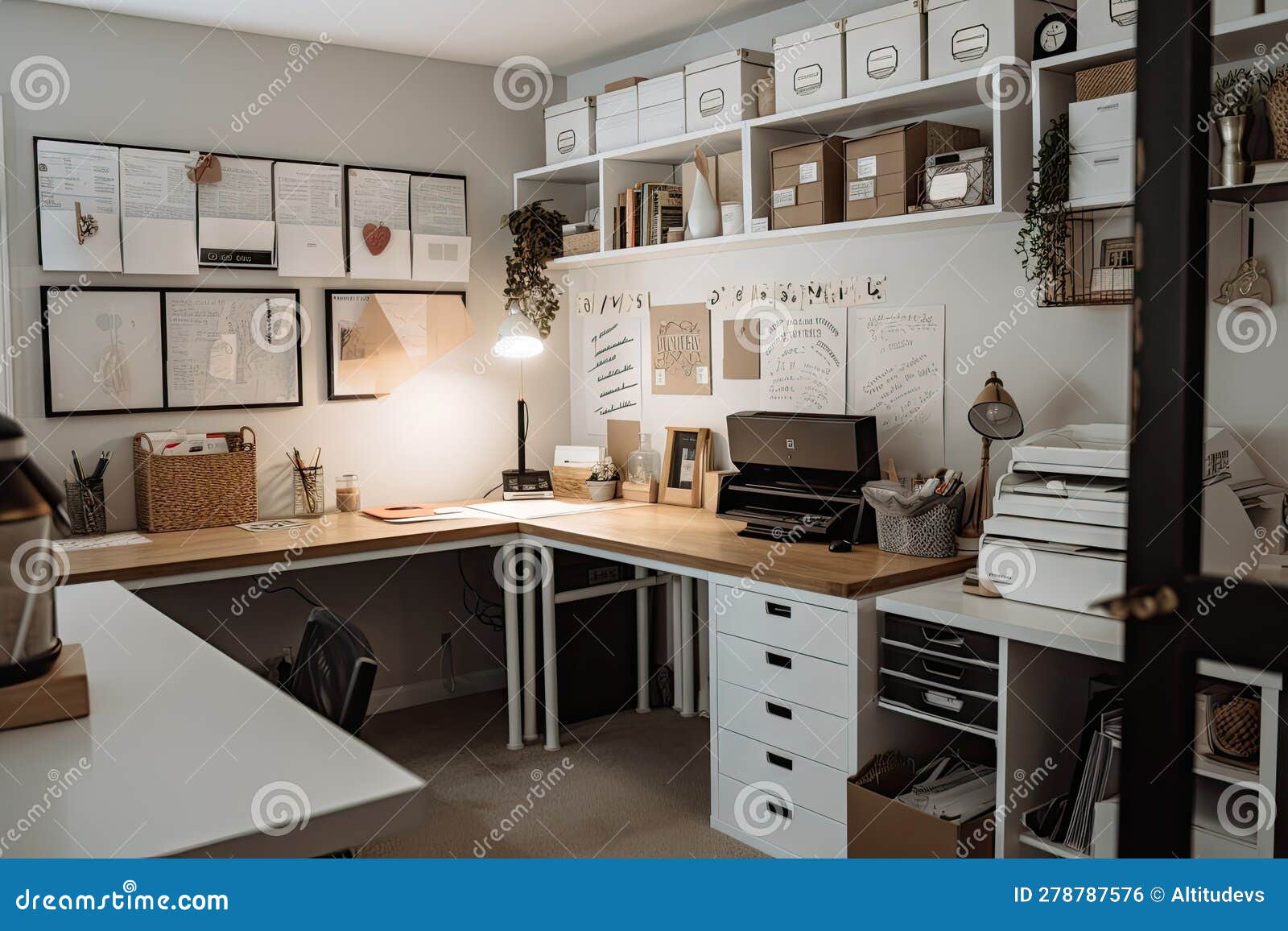 A Tidy and Organized Office Space, with Designated Places for ...