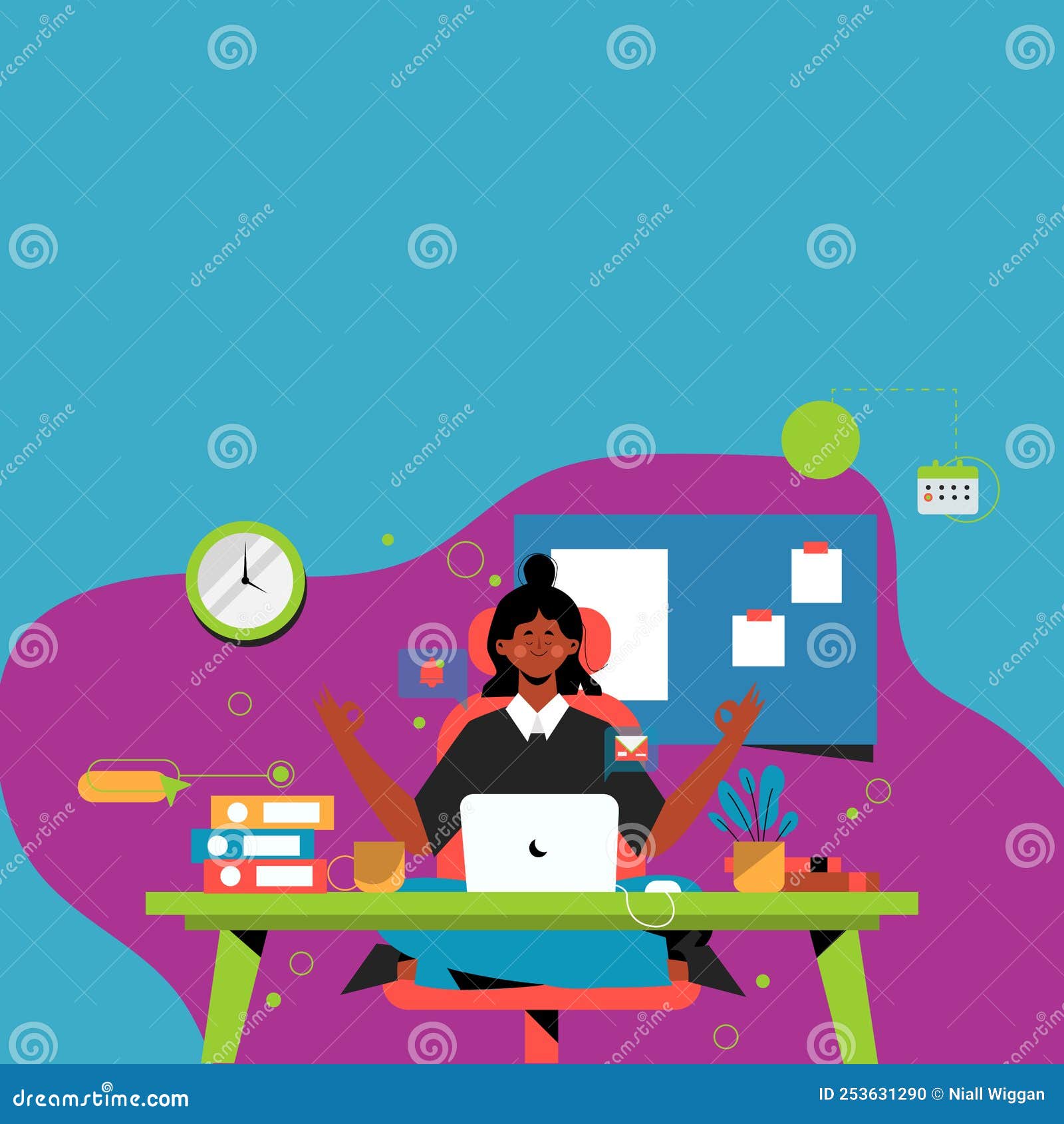 Tidy Workspace Setup, Smart Office Arrangement, Study Table, Taking ...