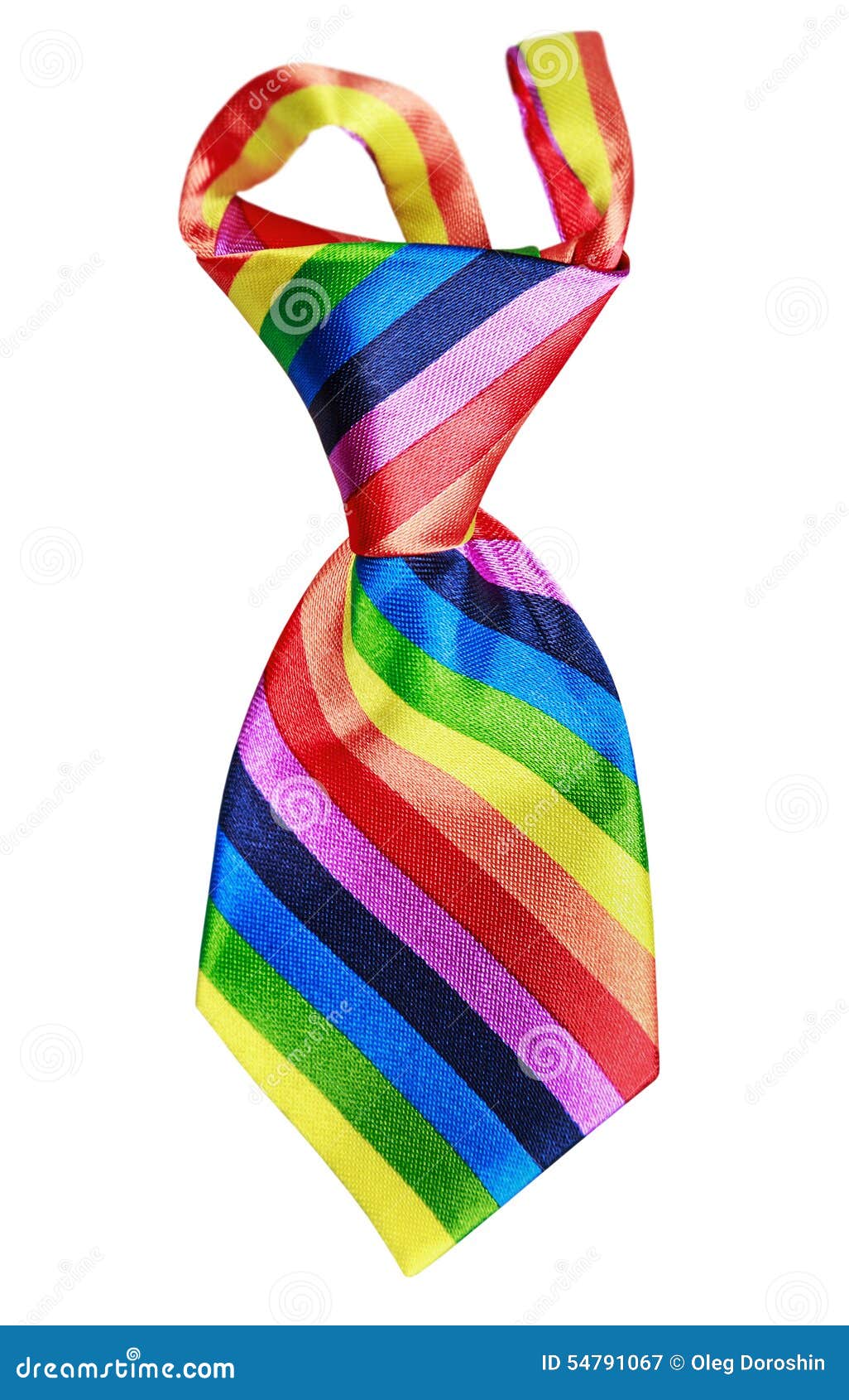 Tie in the Colors of the Rainbow Isolated Stock Image - Image of sign ...