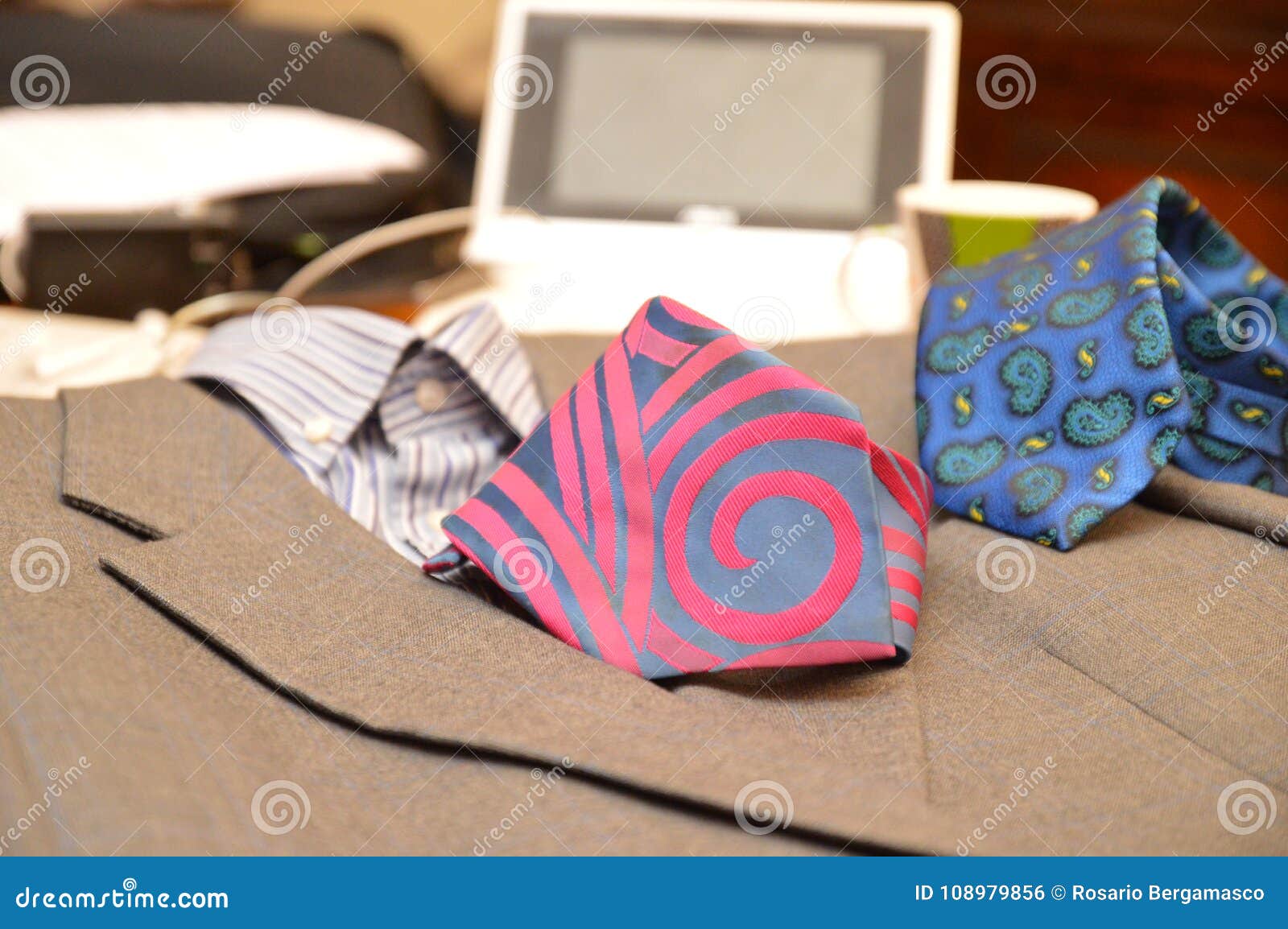 Tie Computer Technology Fashion Man Stock Photo - Image of work ...