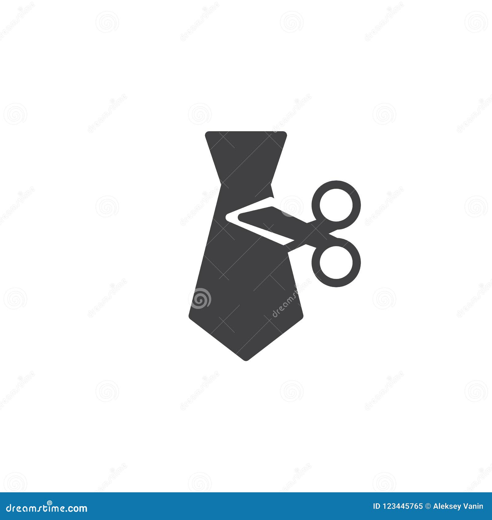 Tie Cut vector icon stock vector. Illustration of single - 123445765