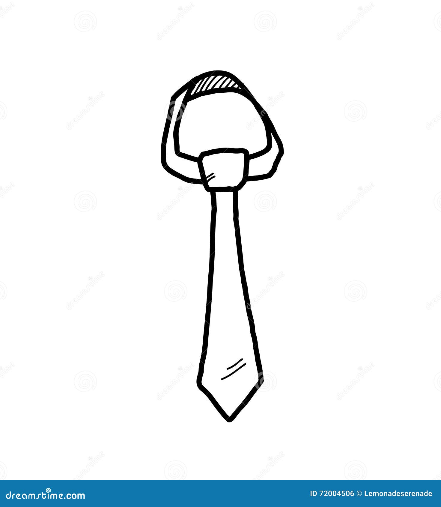 Tie Doodle stock vector. Illustration of graphic, symbol - 72004506