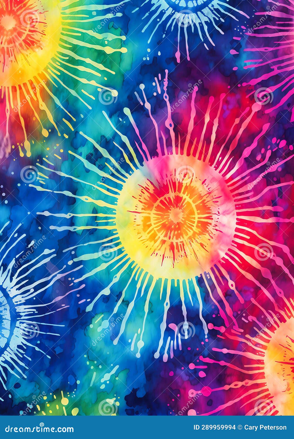 Tie Dye Pattern Bright Color Splats Illustration Bacteria Disco Stock ...