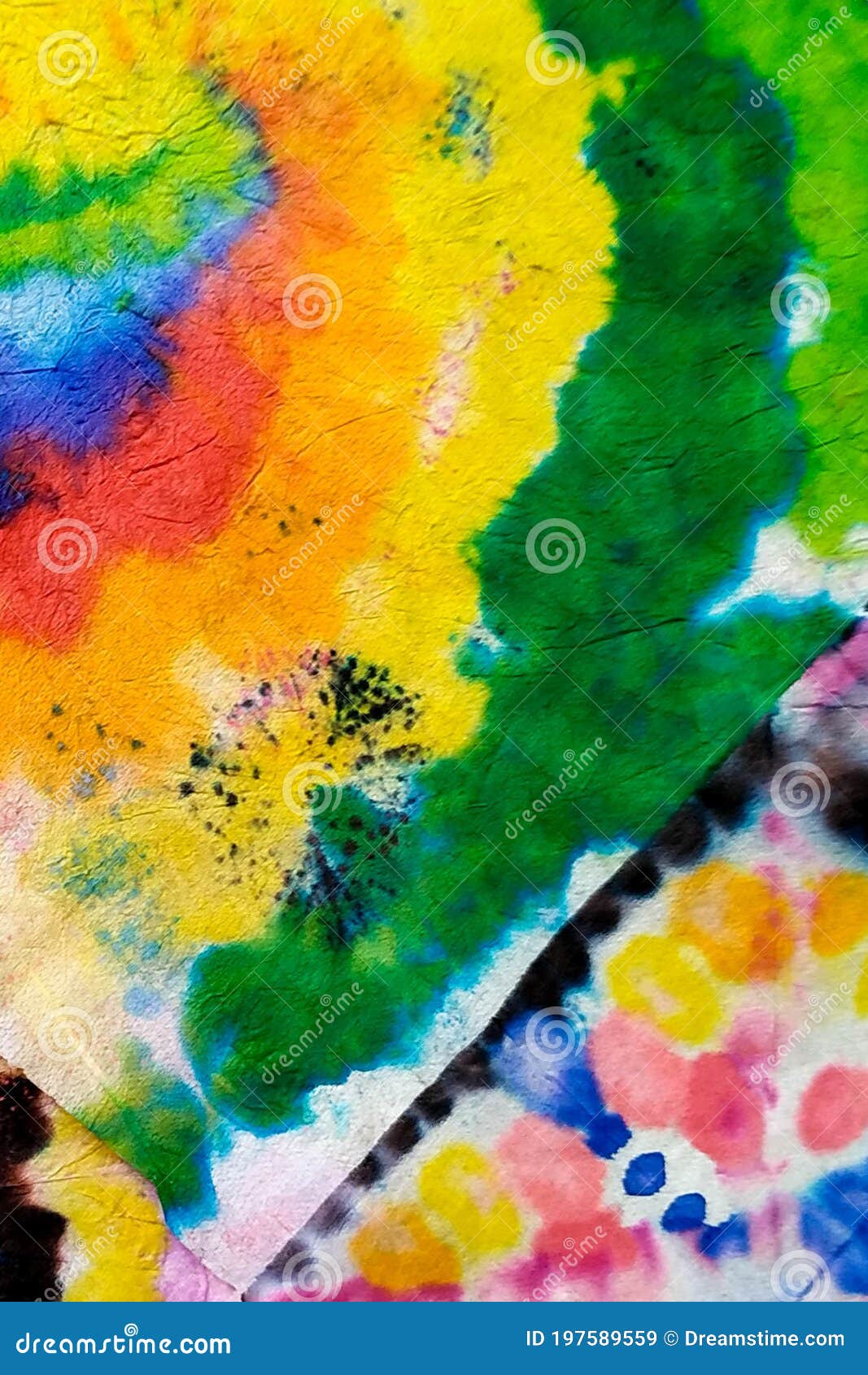 Tie Dye Print. Abstract Tie Dyed Print Stock Image - Image of batik ...