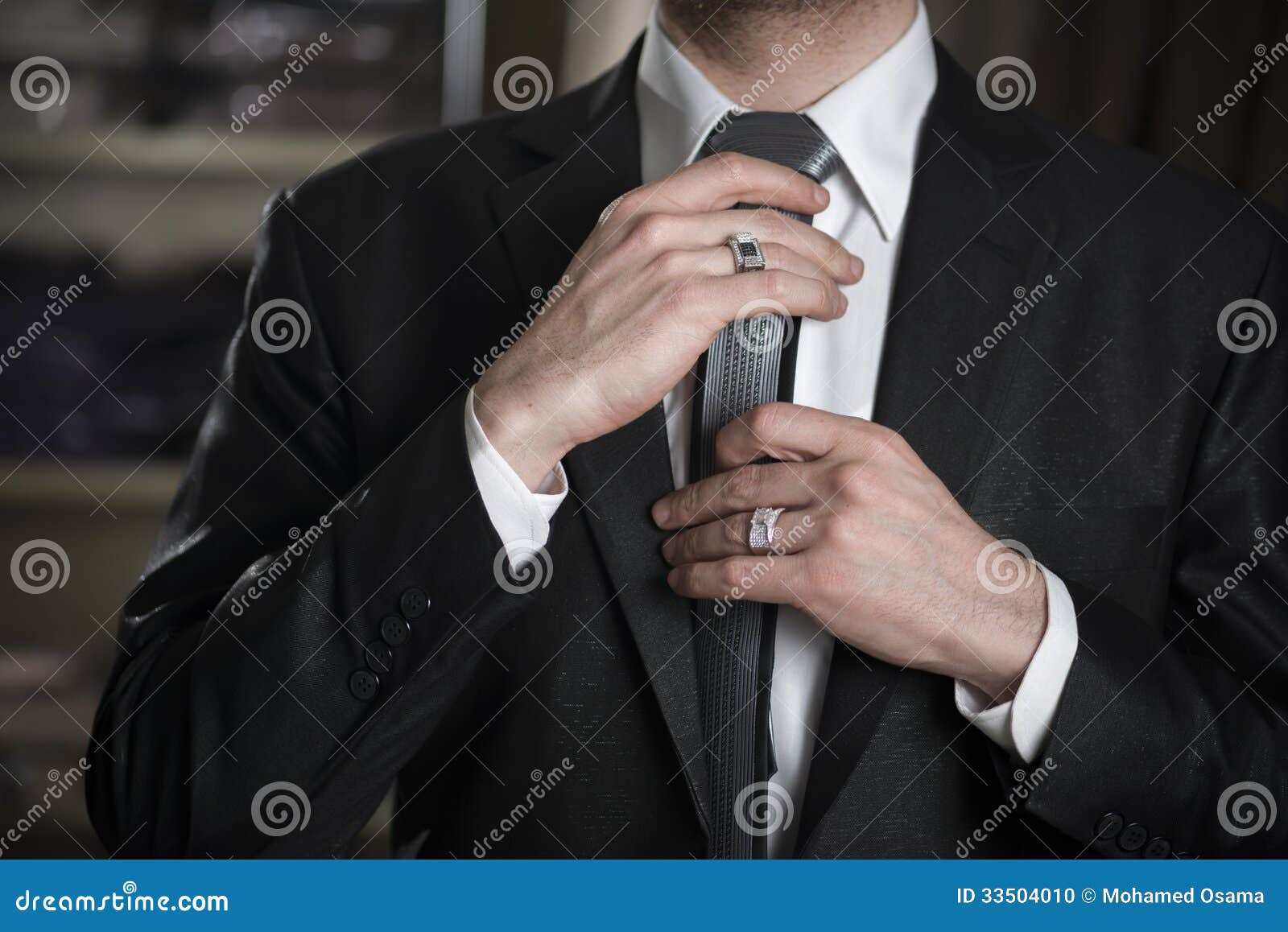 Tie Fixing stock photo. Image of celebration, button - 33504010