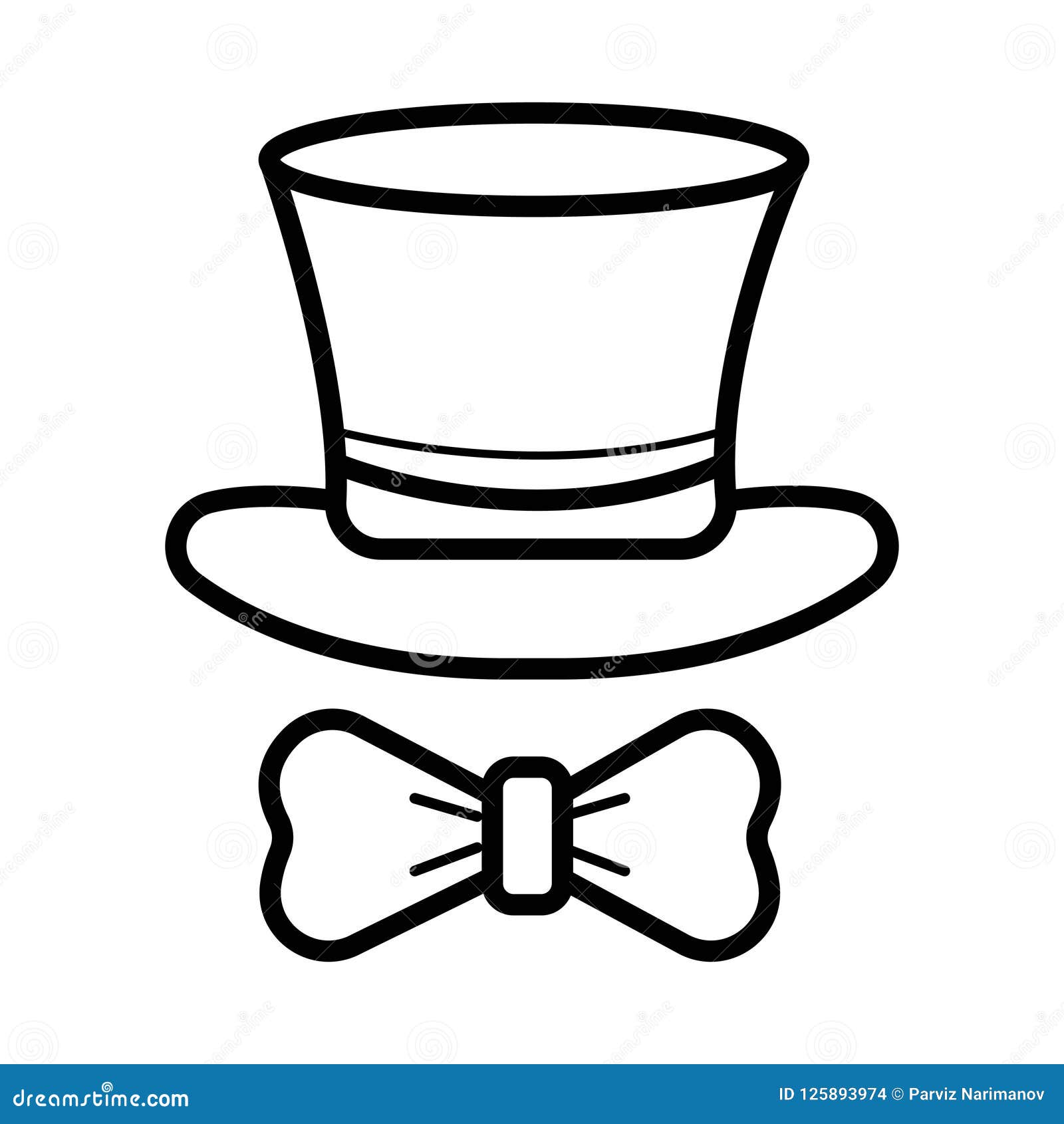 Tie hat line icon stock illustration. Illustration of wealth - 125893974